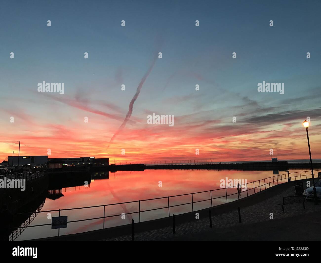 Stunning sunset in New Brighton Stock Photo - Alamy