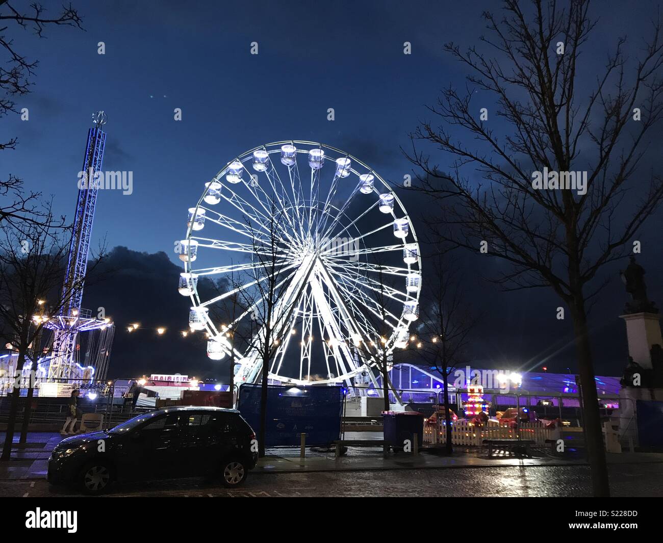 Christmas Funfair in Liverpool Stock Photo - Alamy