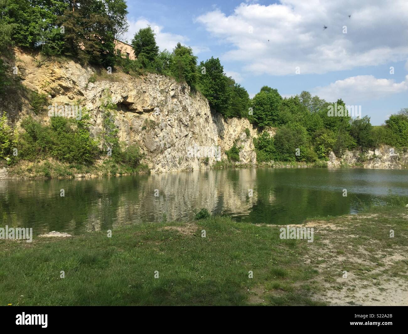 Falling in the lake Stock Photo - Alamy