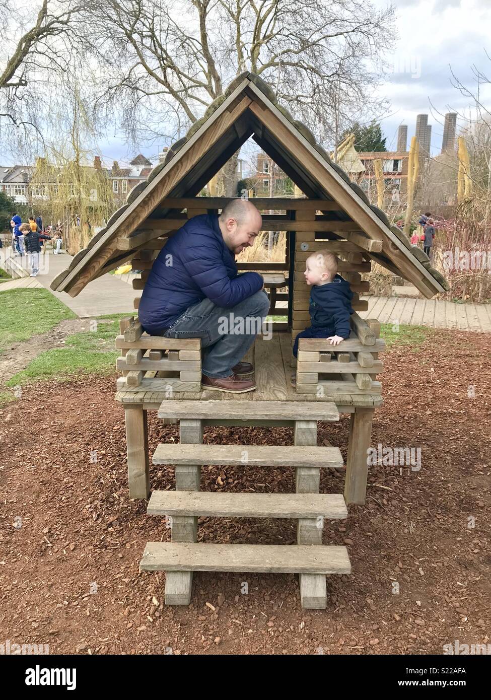 Playground family house hi-res stock photography and images - Alamy