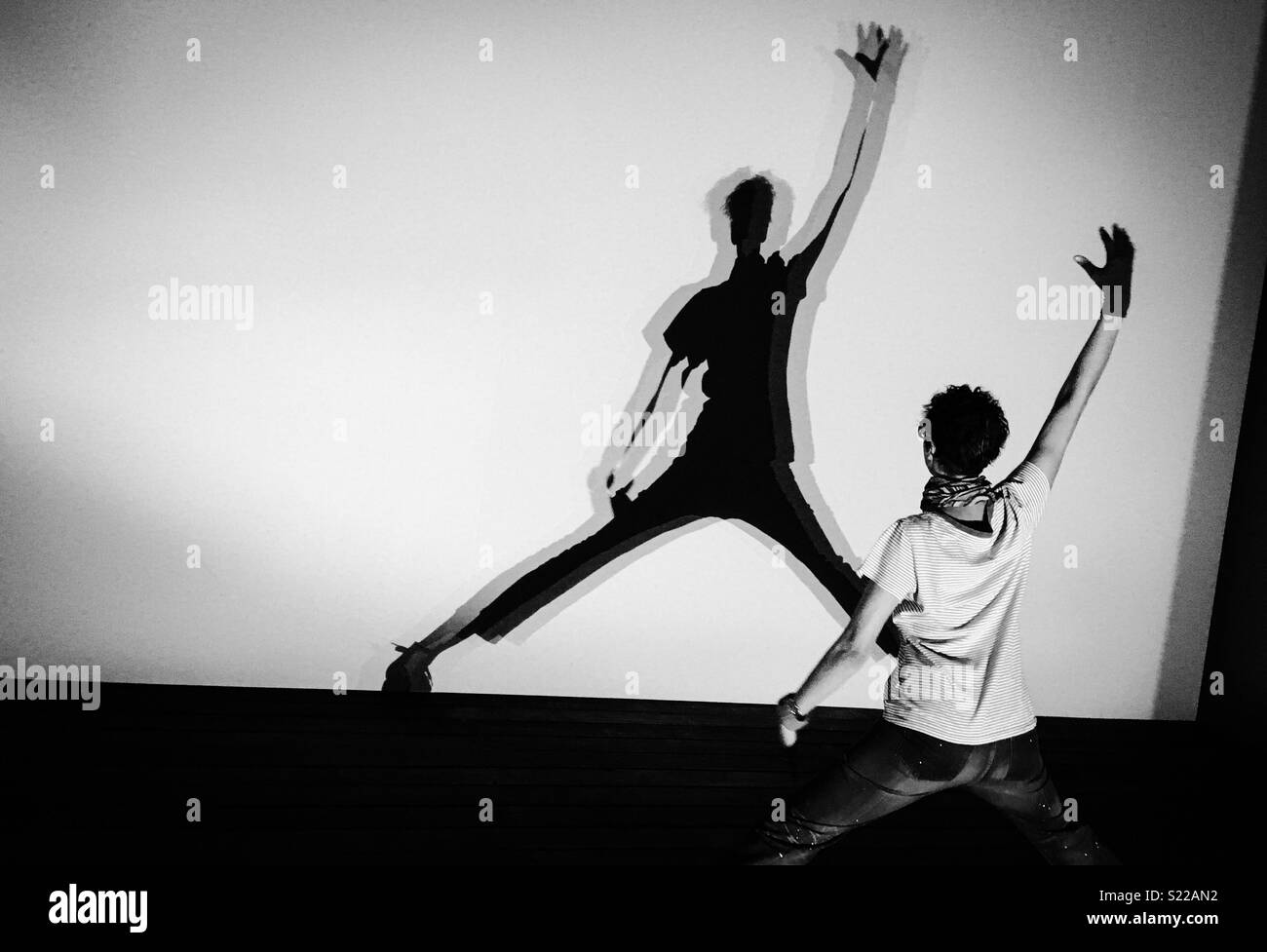 Reflection of a person shadow Stock Photo - Alamy