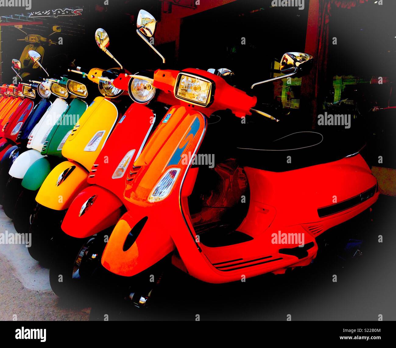 Colourful moped hi-res stock photography and images - Alamy