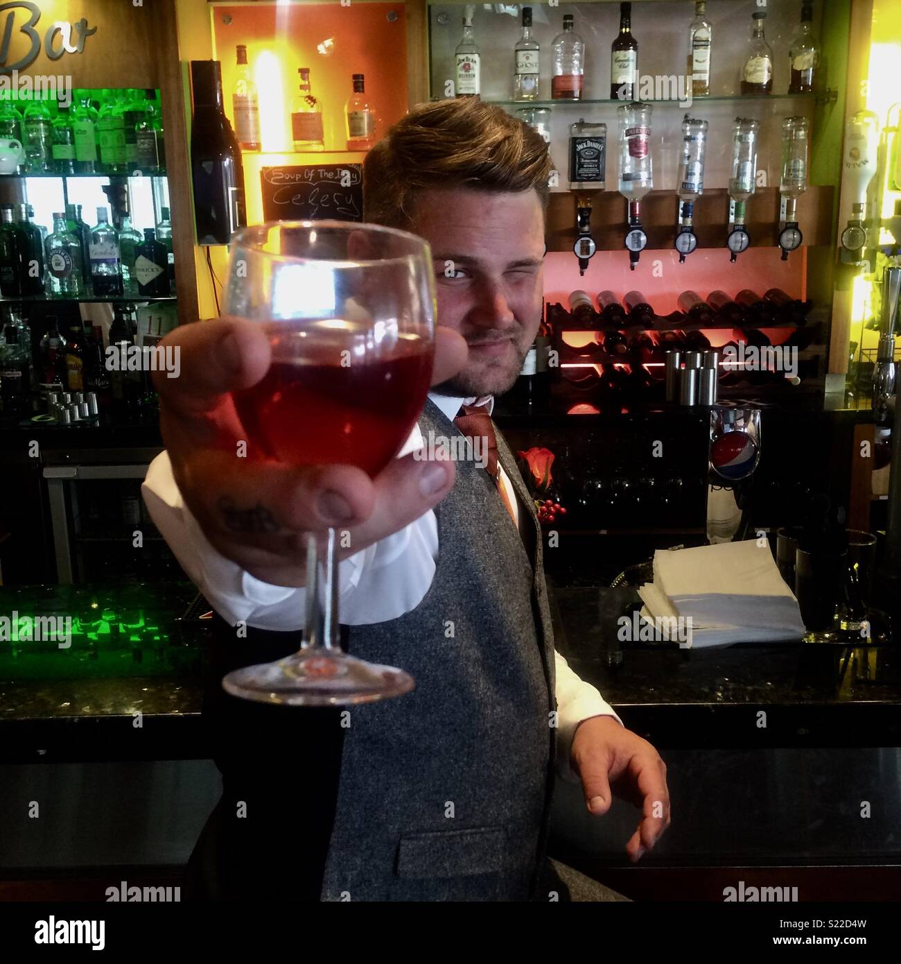 Toasting a drink Stock Photo - Alamy