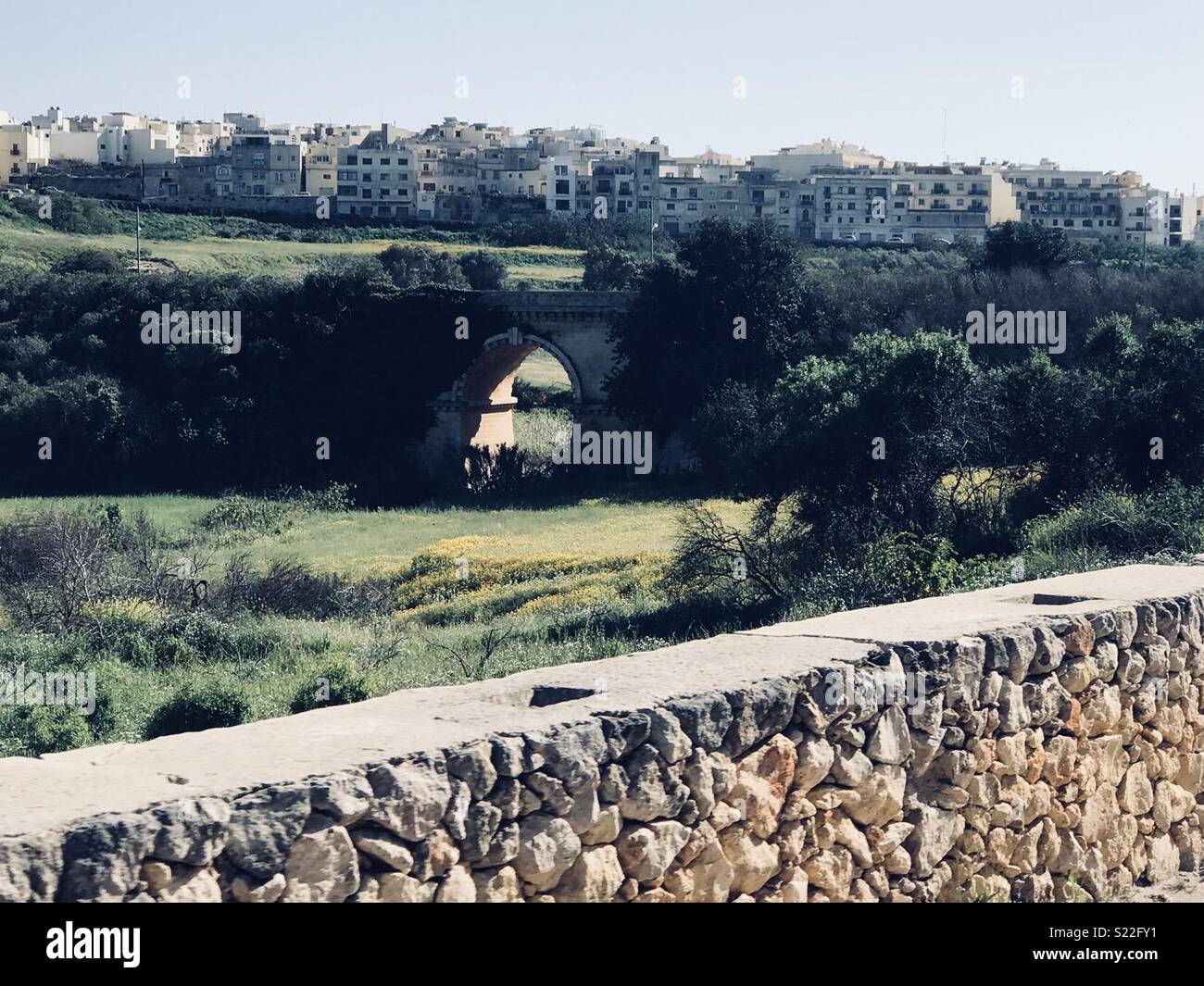 Bridge over lake Malta Stock Photo - Alamy