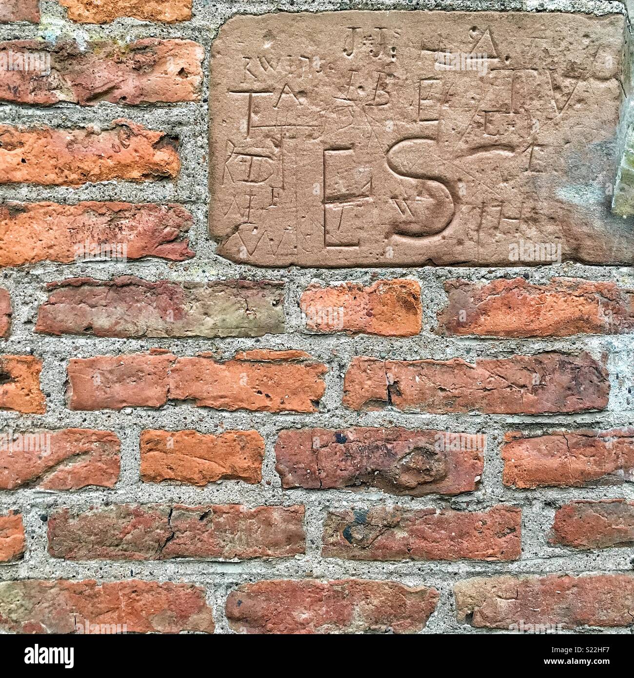 Ancient graffiti on church wall Stock Photo - Alamy