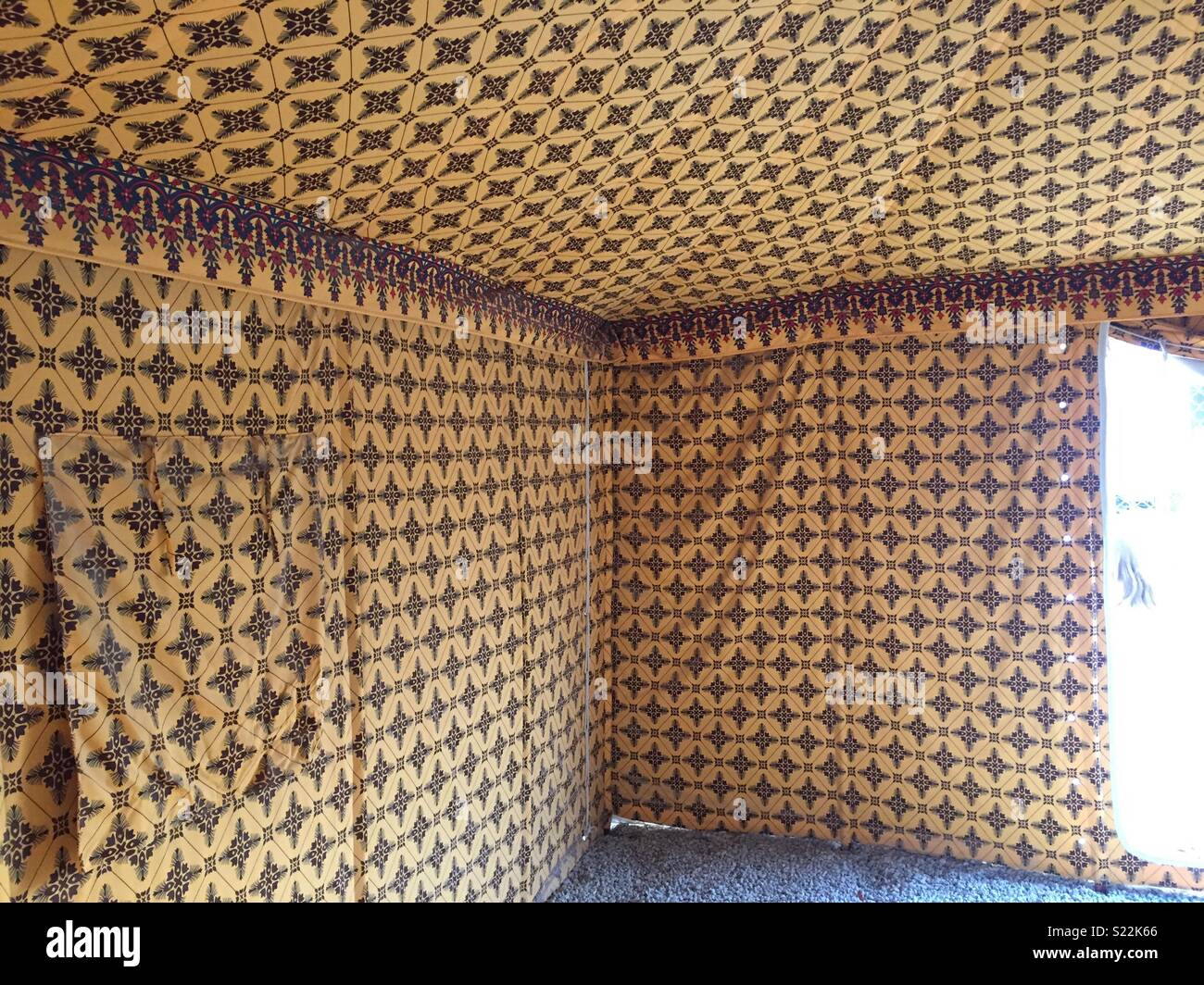Inside a traditional handmade Kuwait tent Stock Photo - Alamy