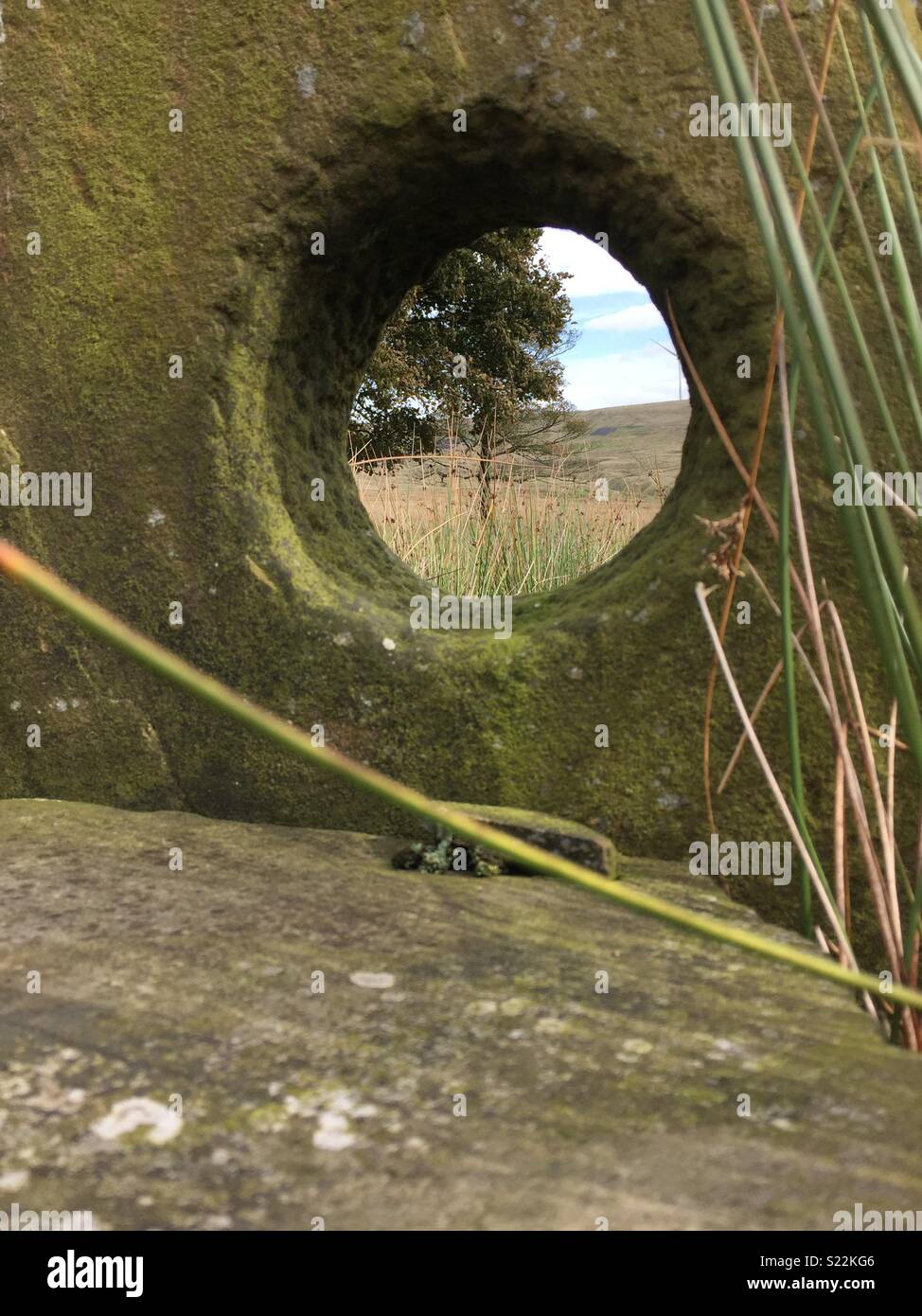 Hole in stone Stock Photo - Alamy