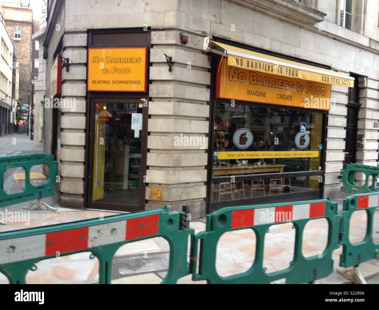 No Barriers To Food, surrounded by barriers, London Stock Photo - Alamy