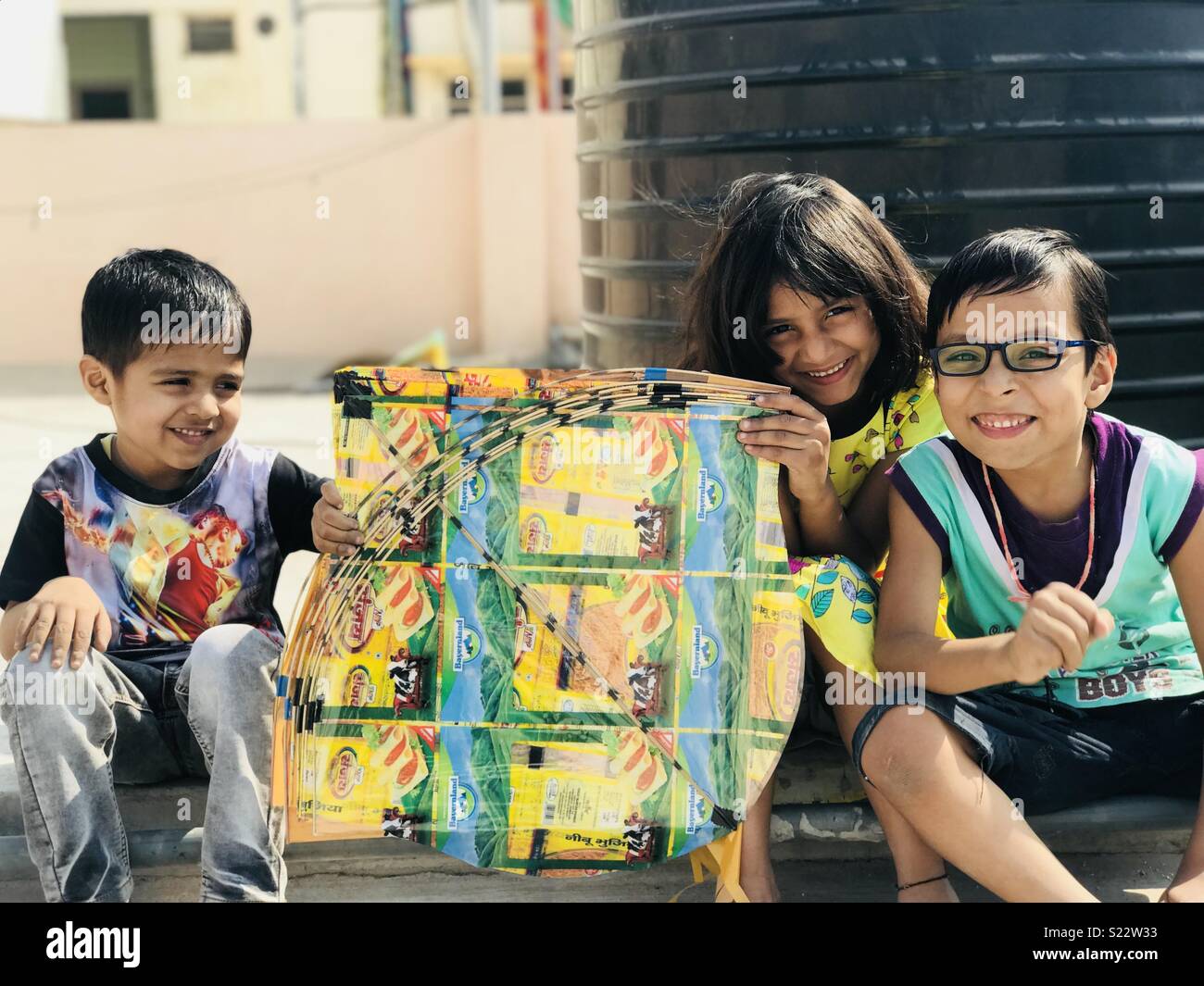 Kids celebrating sankranti Stock Photo - Alamy