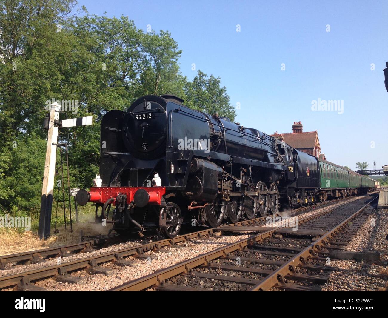 Old fashioned steam train Stock Photo - Alamy
