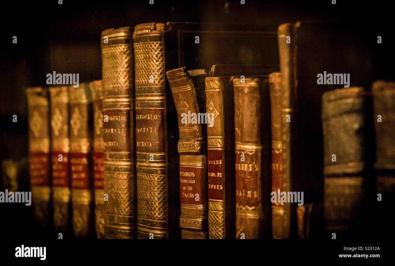 Leather bound books hi-res stock photography and images - Alamy