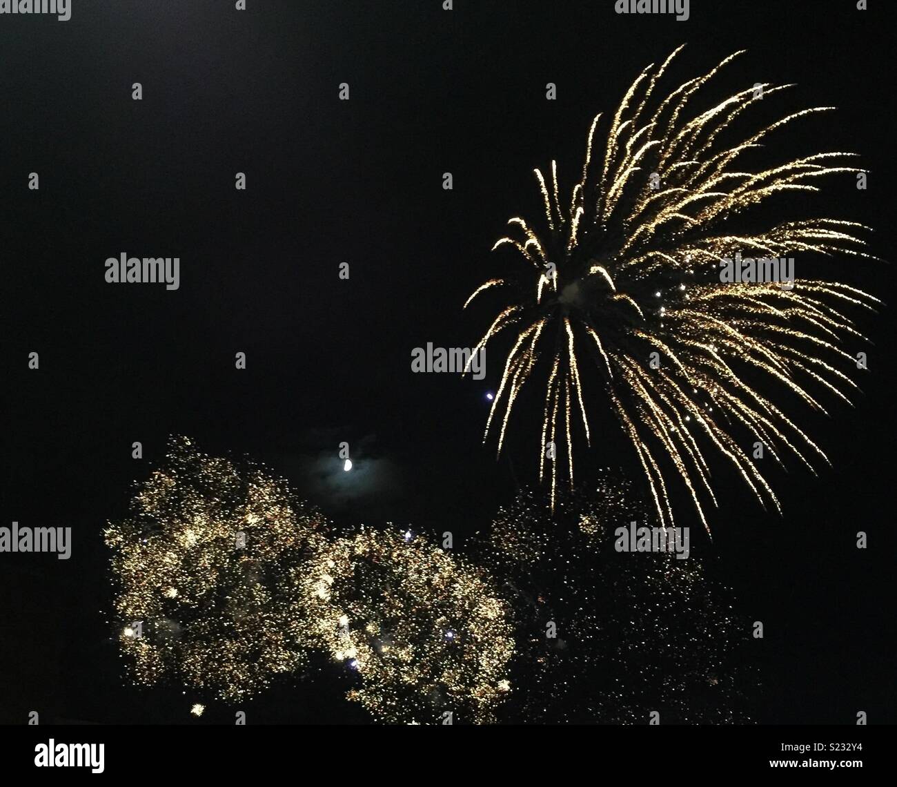 Moon and fireworks hi-res stock photography and images - Alamy