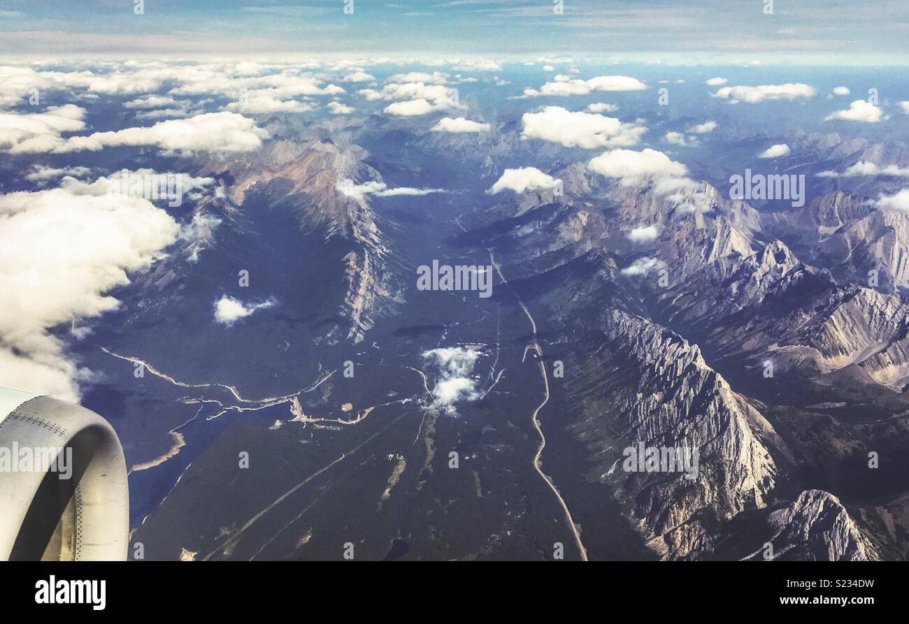 Canadian rockies aerial hi-res stock photography and images - Alamy