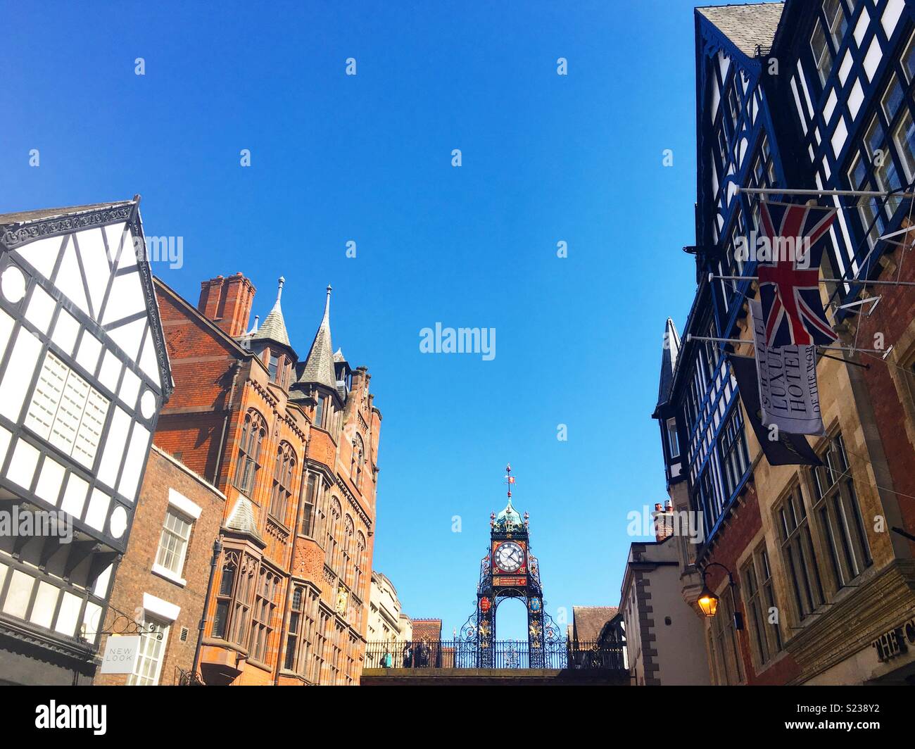 Famous Chester clock! Stock Photo - Alamy