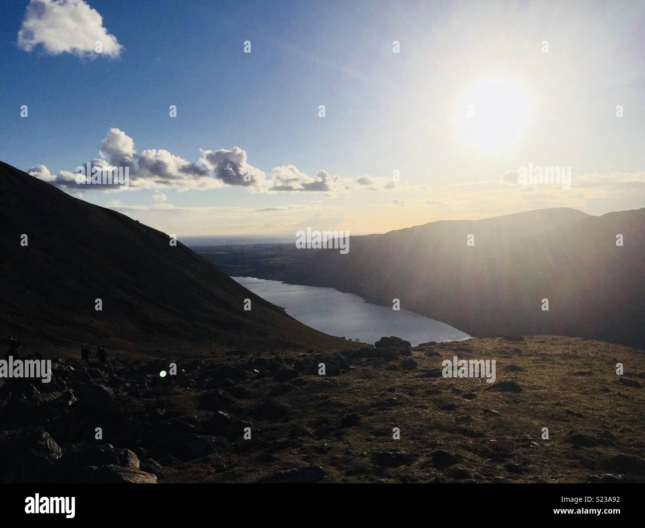 View from mountains from top of Scafell Pike Stock Photo - Alamy