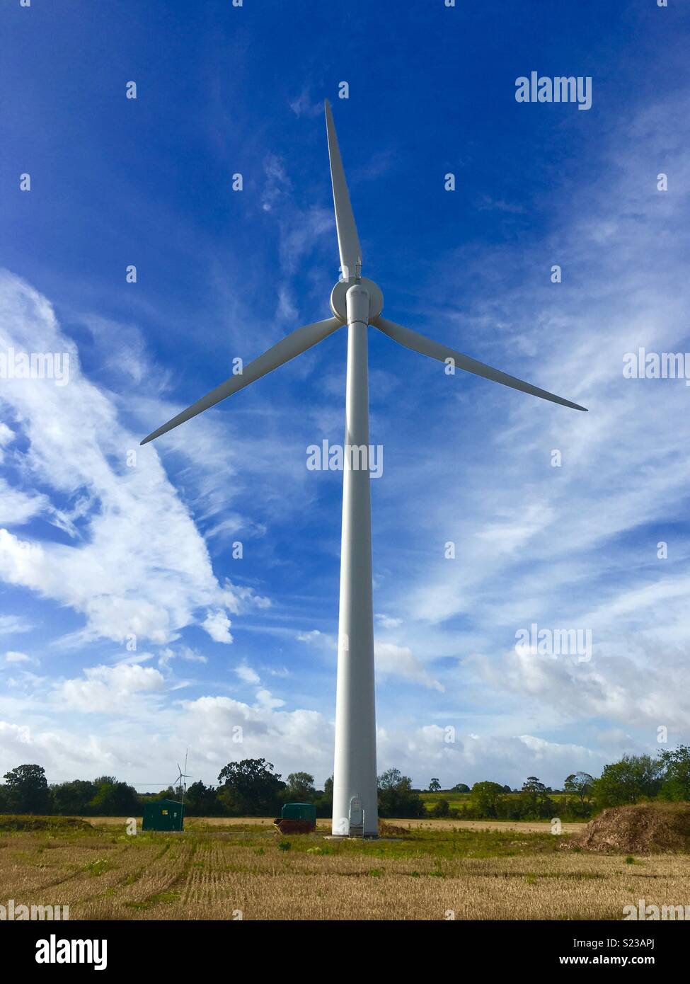 Stationary wind turbine hi-res stock photography and images - Alamy