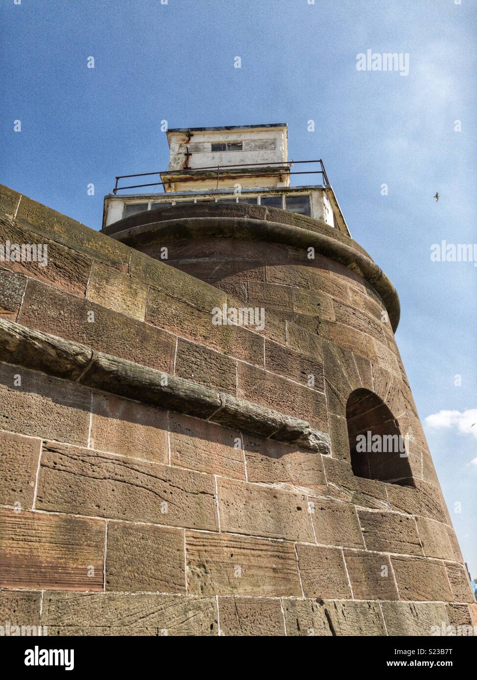 corner turret or tower of Fort Perch Rock, New Brighton, Wirral ...