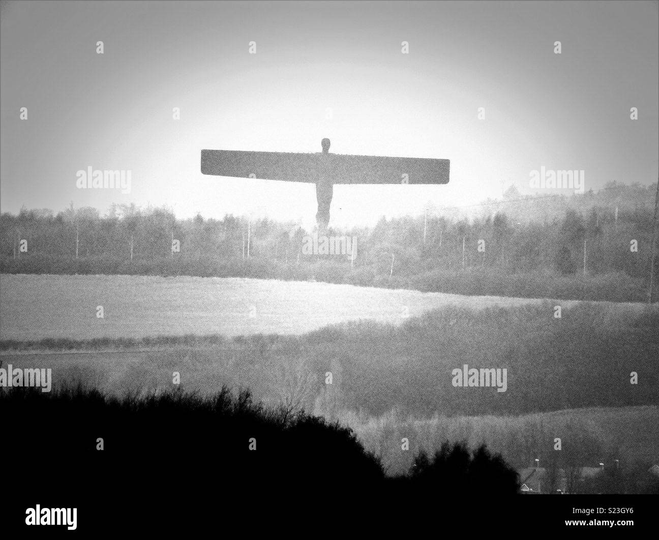 The angel of the north angel of the north Black and White Stock Photos ...