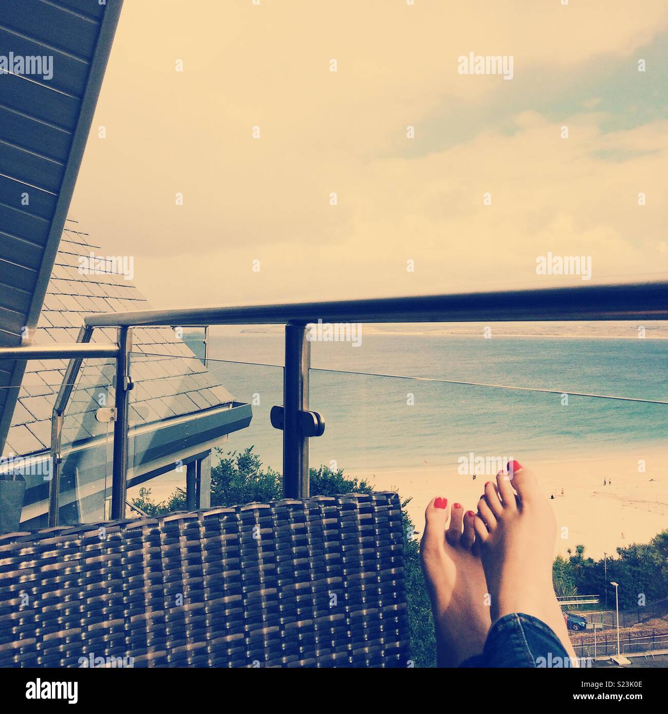 Feet up relax sea hi-res stock photography and images - Alamy