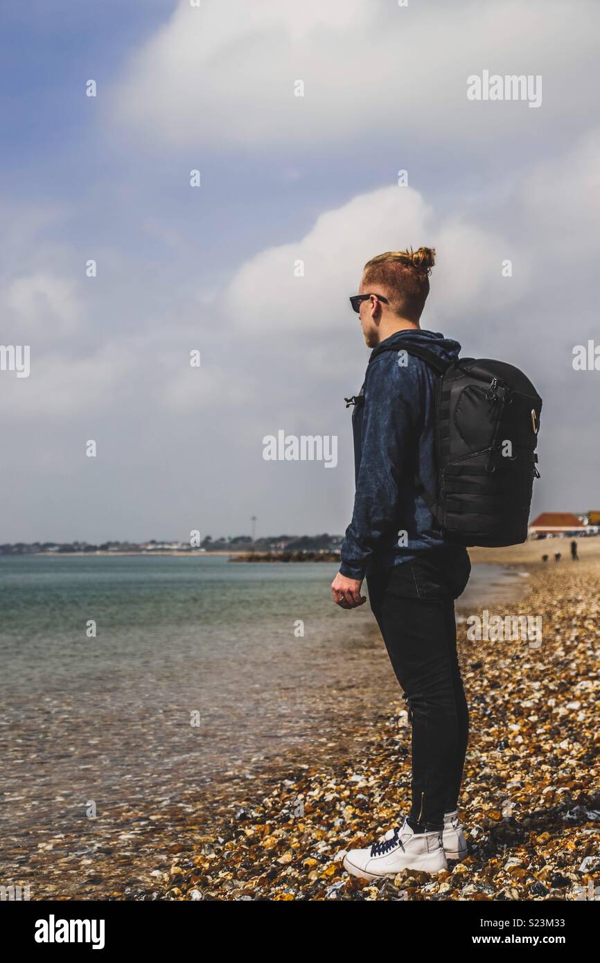 Staring into the ocean Stock Photo - Alamy