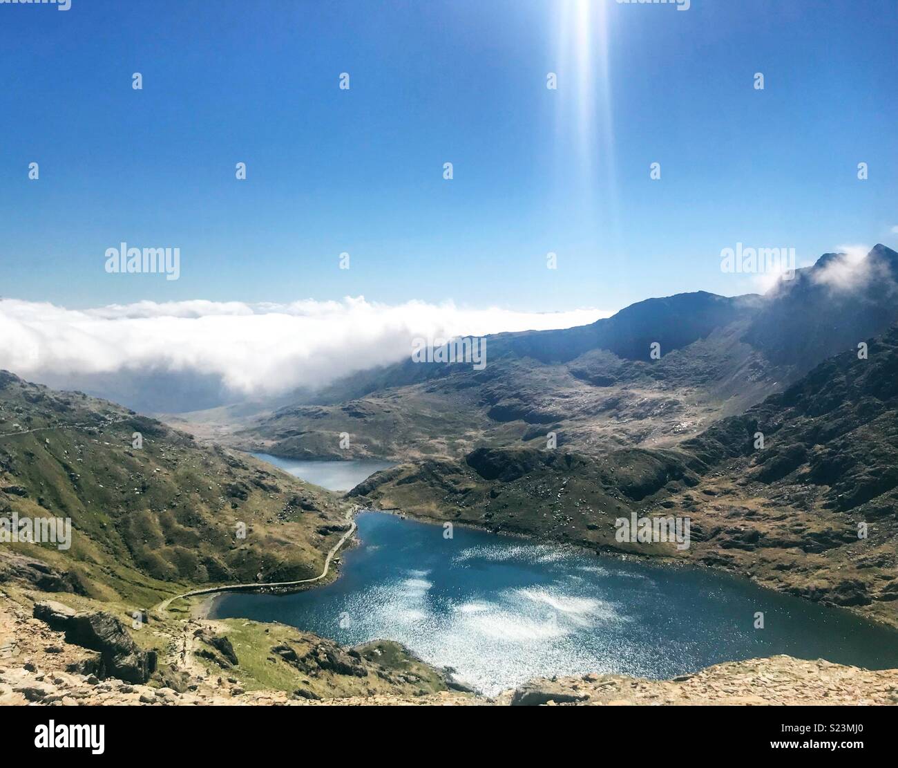 View from mount Snowdon Stock Photo - Alamy