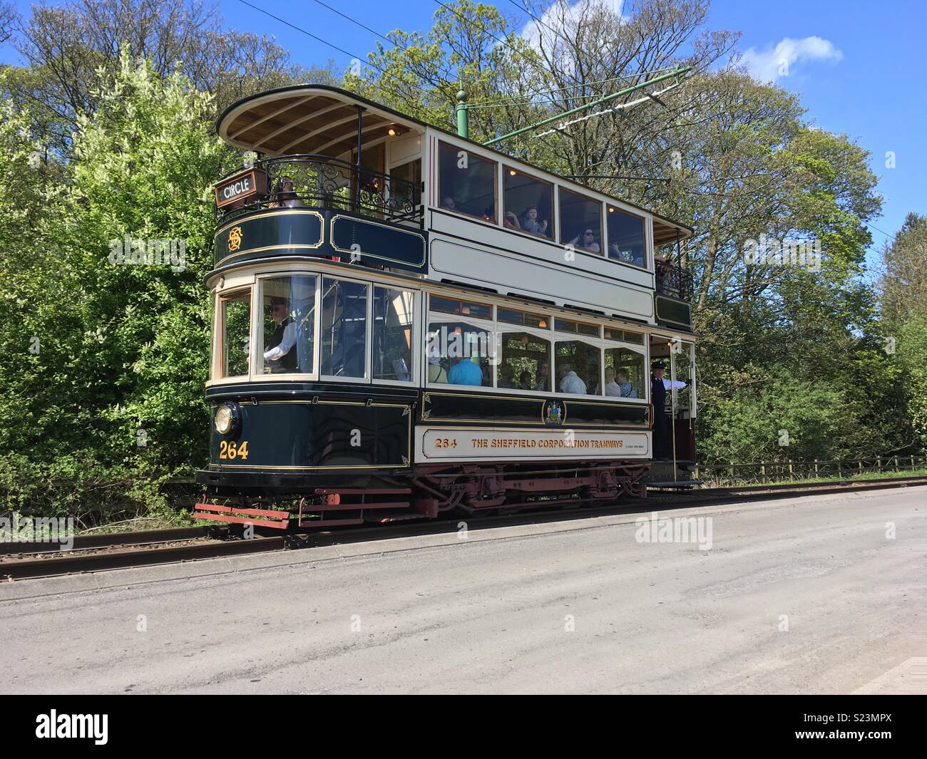 Old style tram Stock Photo - Alamy