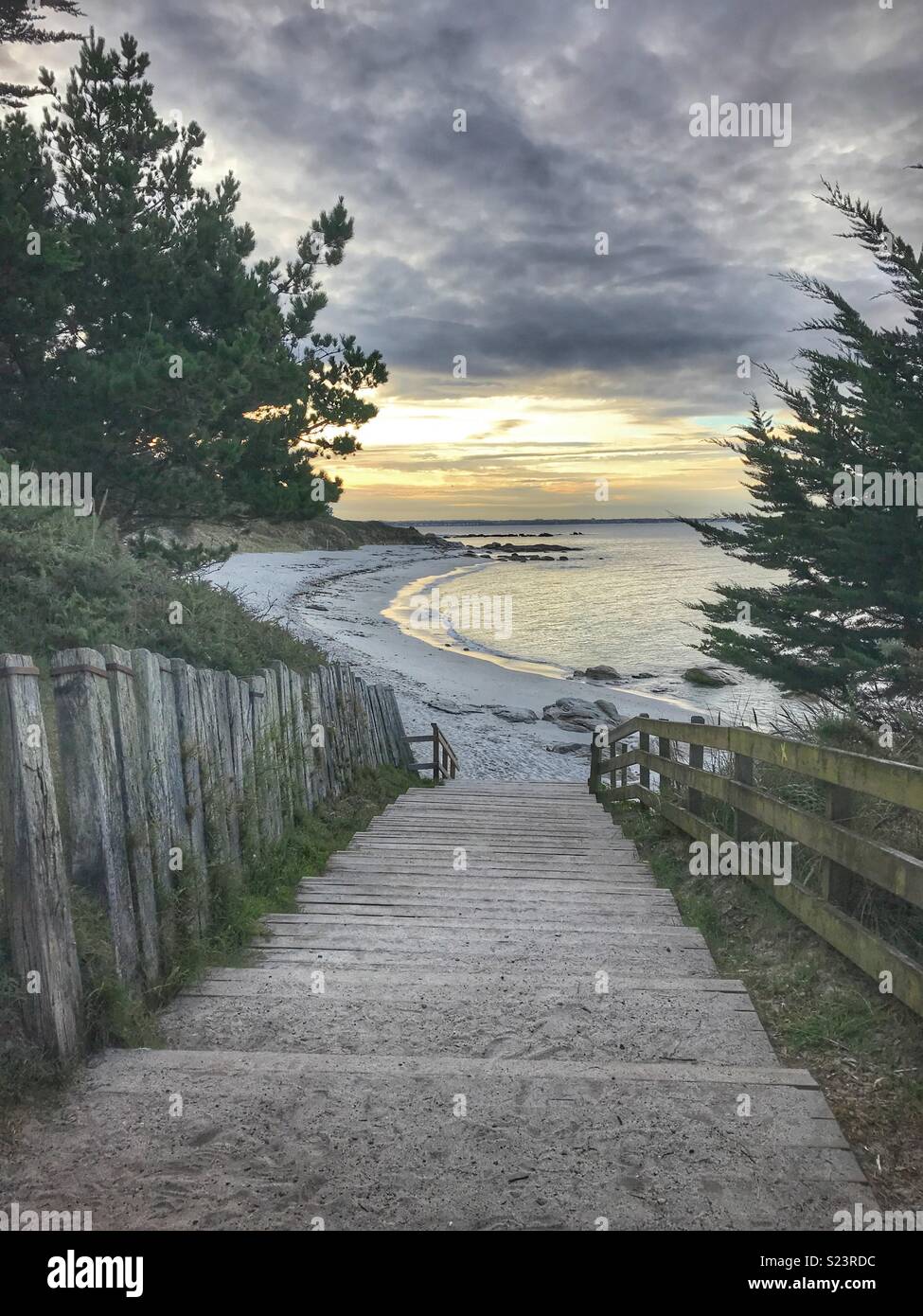 Brittany beach view Stock Photo - Alamy