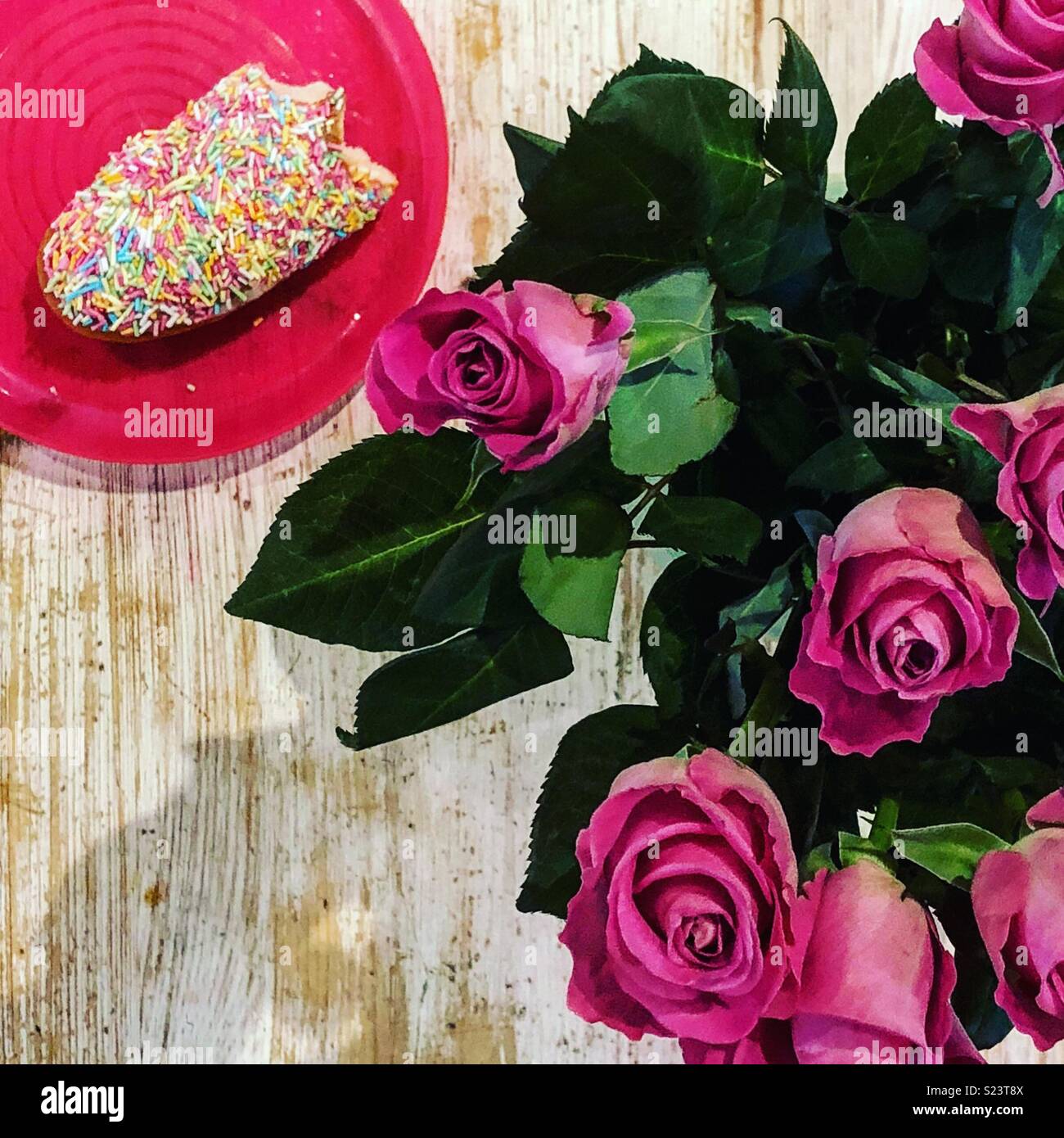 Roses and sprinkles Stock Photo - Alamy