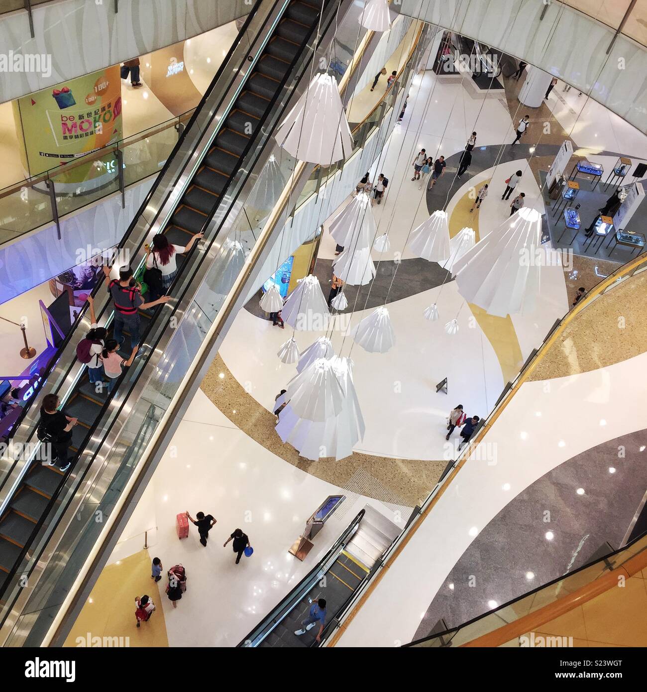 The interior of the MOKO shopping mall in Grand Century Place, Mong Kok ...