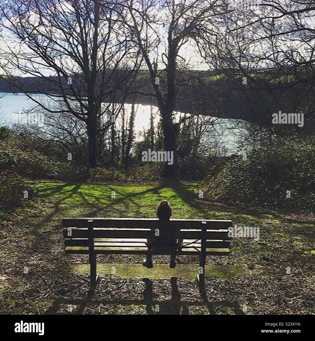 Bench in sunshine hi-res stock photography and images - Alamy