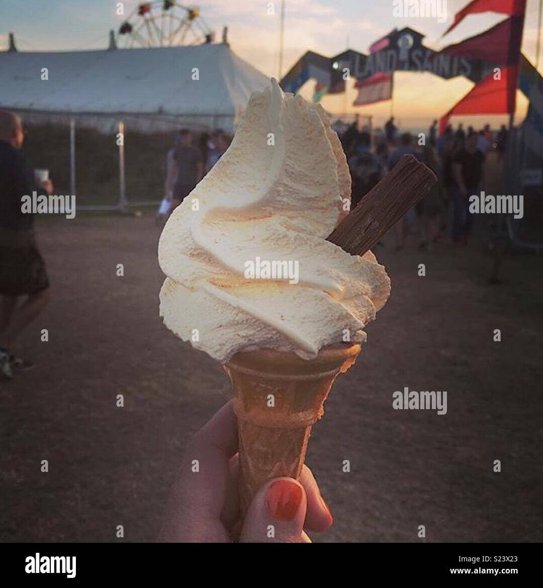 Ice cream at festival Stock Photo - Alamy
