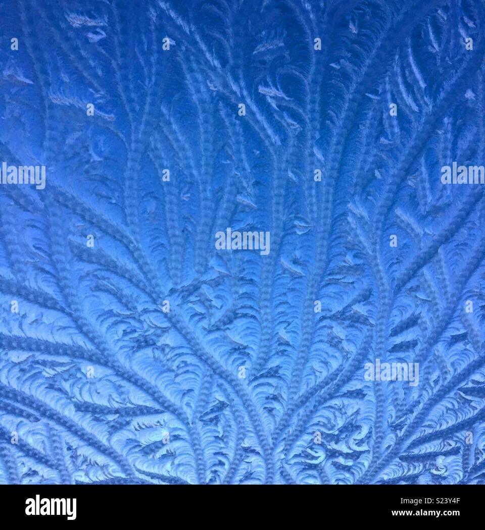 ice pattern on a window pane Stock Photo - Alamy