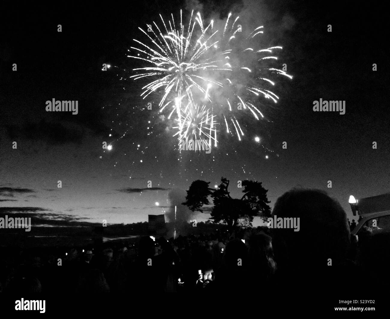 Fireworks Black and White Stock Photos & Images - Alamy