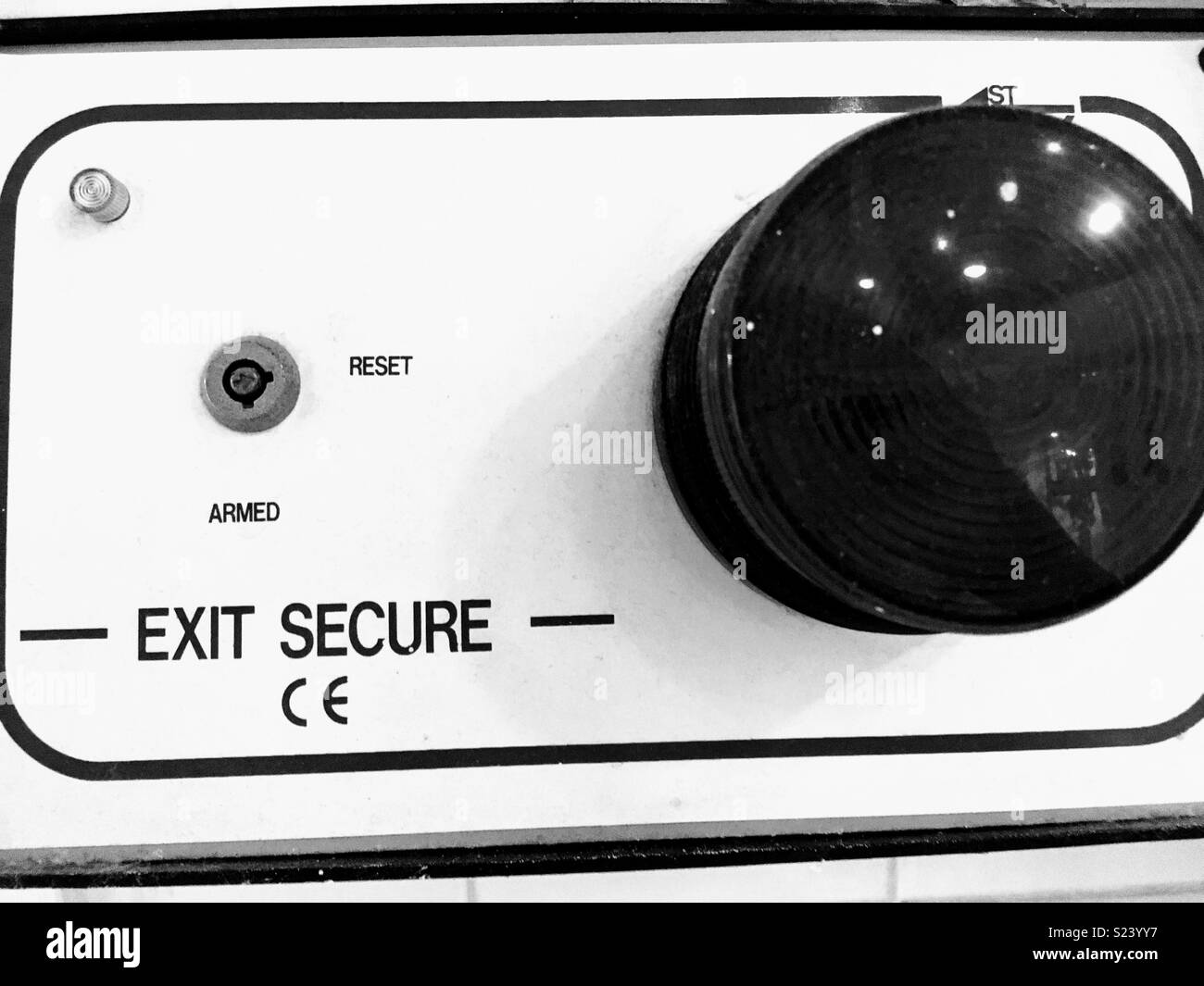 Control Panel with Alert Light Stock Photo - Alamy