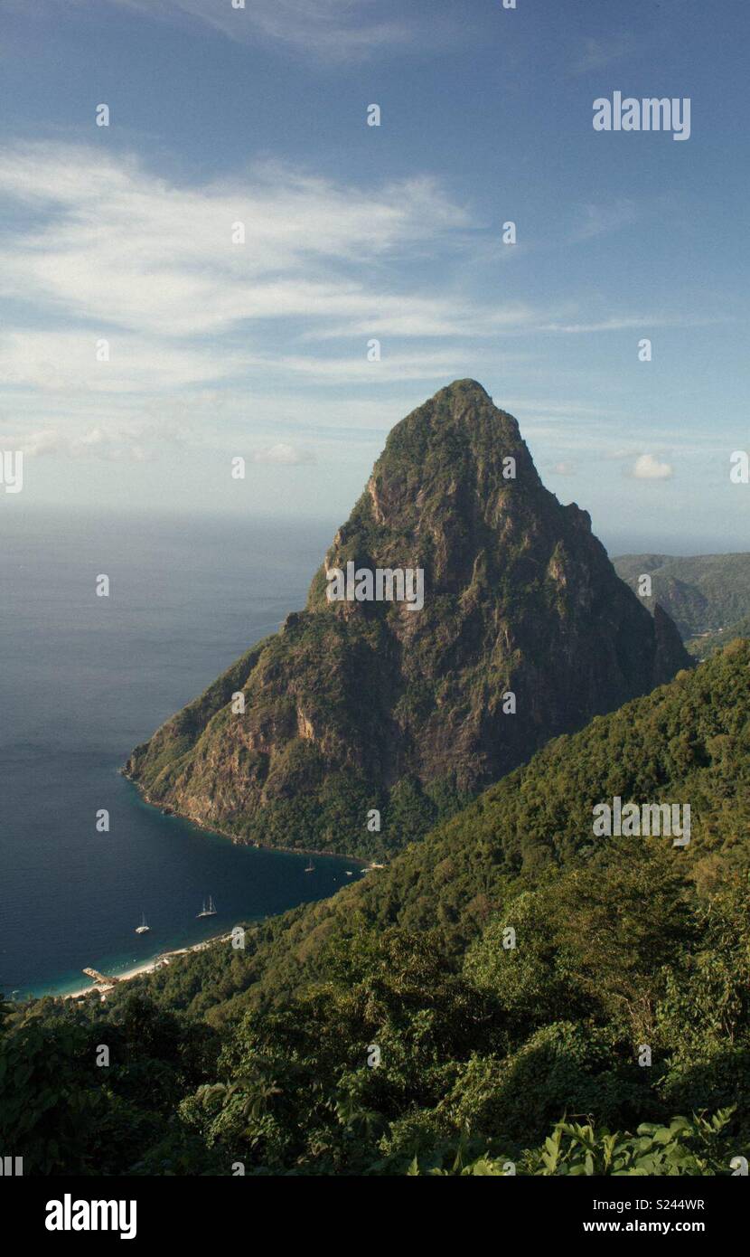 St Lucia the pitons Stock Photo - Alamy