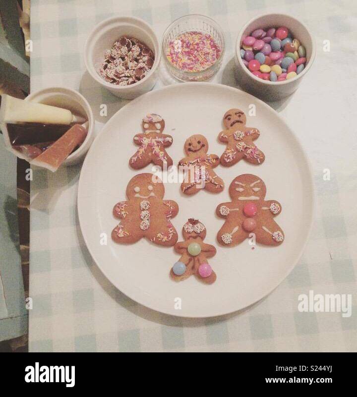 Ginger bread men Stock Photo - Alamy