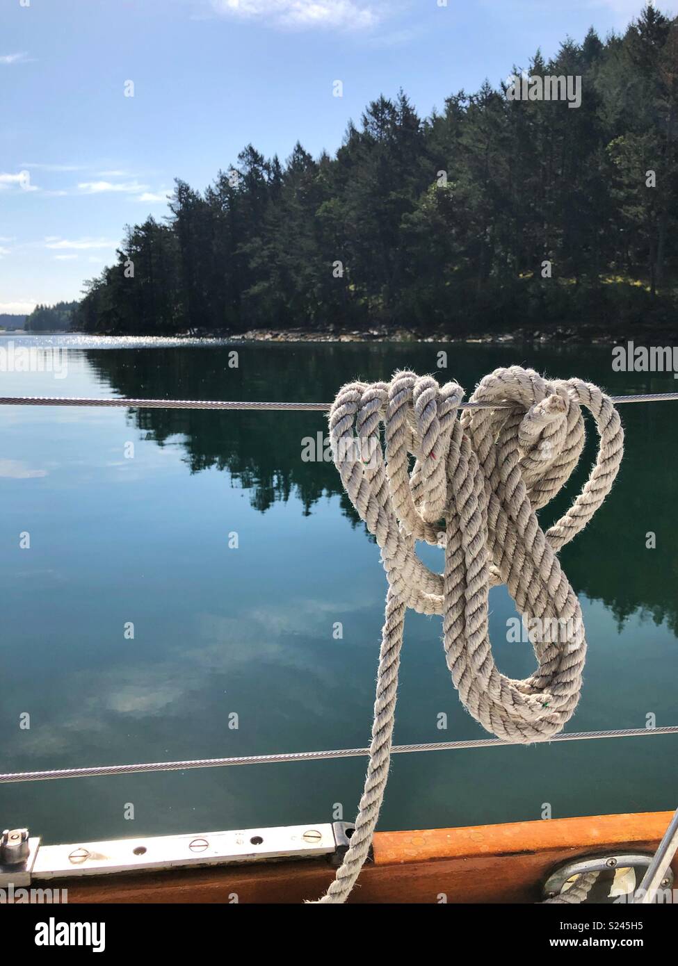 Morning on sailboat Stock Photo - Alamy
