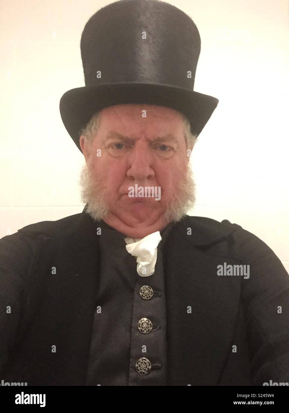 Victorian gent in a huff Stock Photo - Alamy