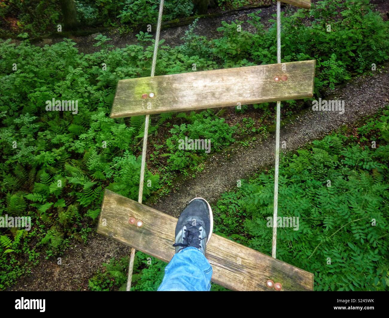 Rope Bridge High Stock Photos & Rope Bridge High Stock Images - Alamy