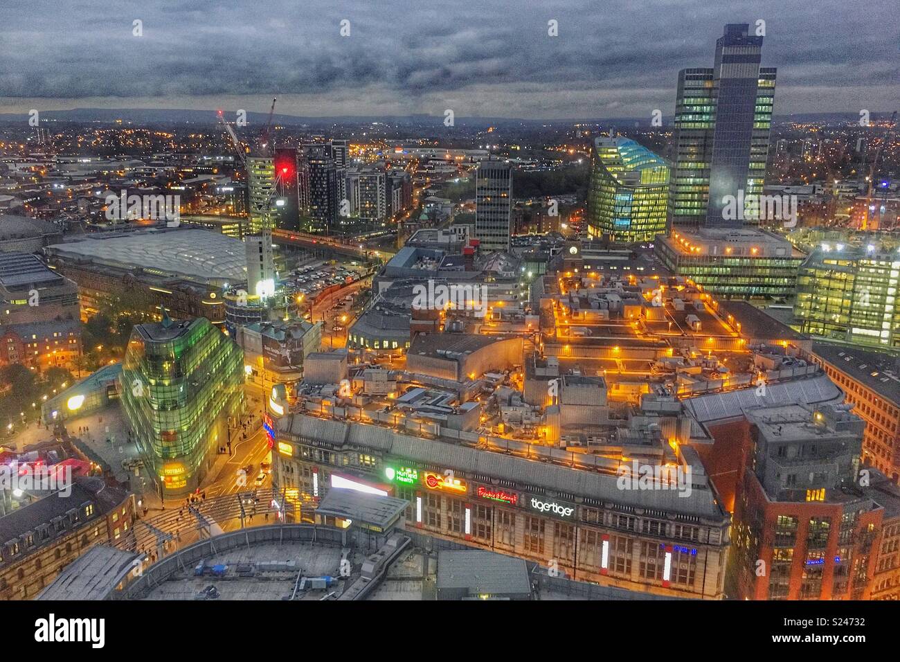 Manchester Printworks at night Stock Photo - Alamy
