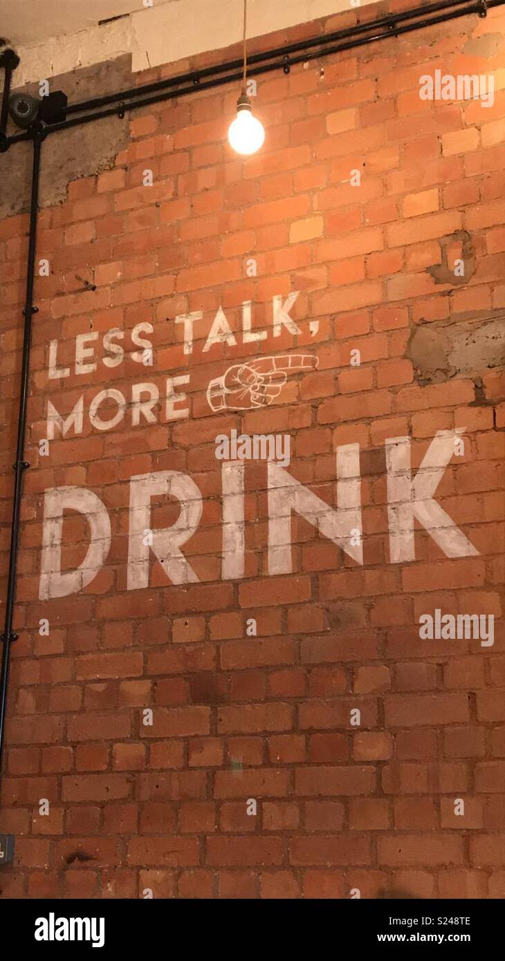 less talk more drink Stock Photo - Alamy