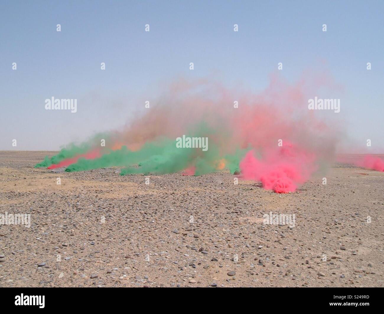 Smoke in the desert Stock Photo - Alamy