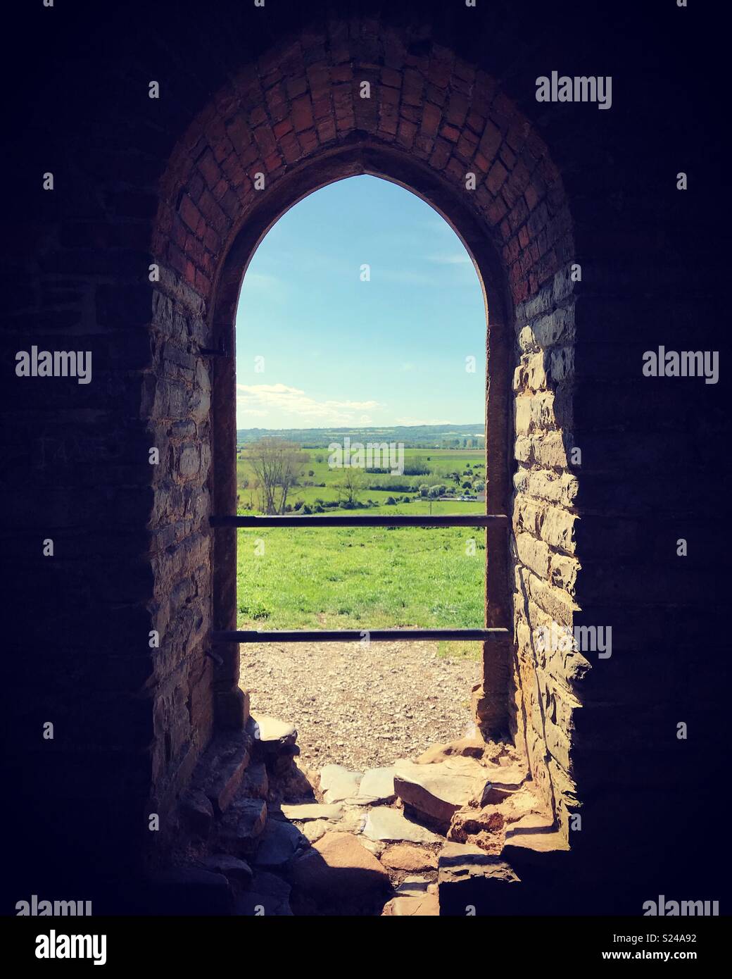 Countryside view through windows hi-res stock photography and images ...
