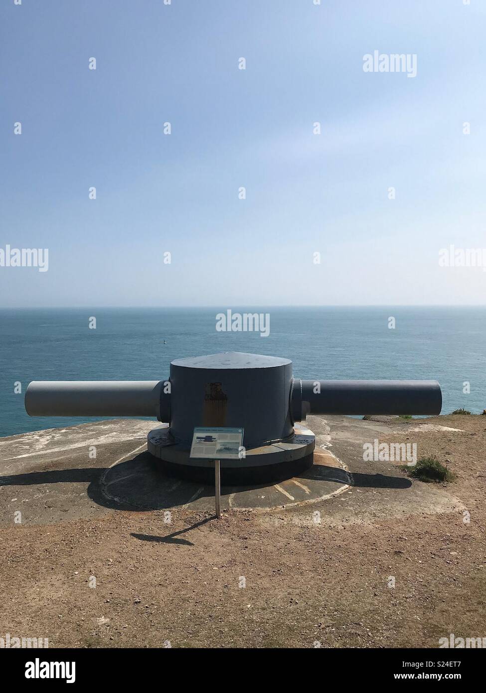 WWII armoured range-finder turret in Jersey Stock Photo - Alamy