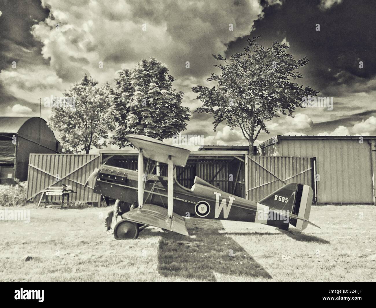 Replica of old ww1 biplane SE5A Stock Photo - Alamy