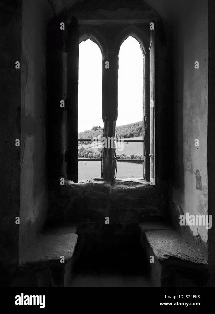 Window view black and white Stock Photo - Alamy