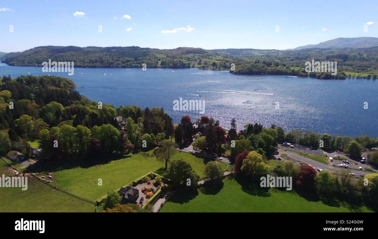 Lake windermere aerial hi-res stock photography and images - Alamy