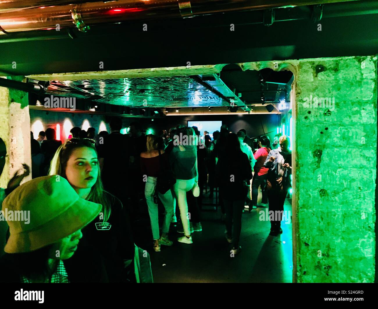 Bar inside the Heineken Experience museum in Amsterdam Stock Photo - Alamy