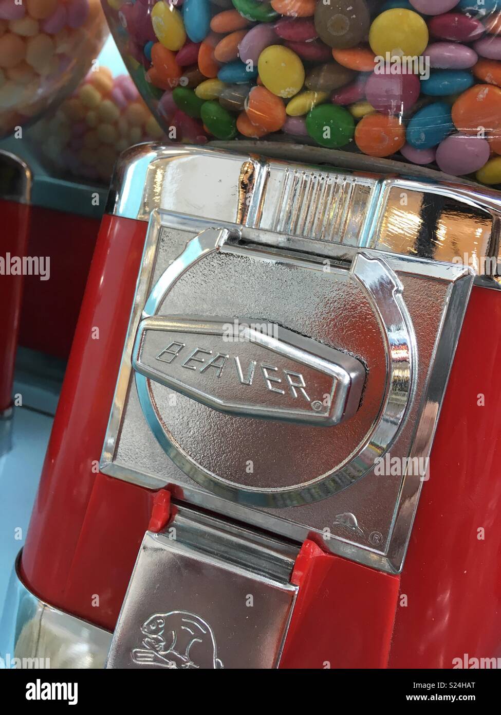 Candy machine full of sweets Stock Photo - Alamy