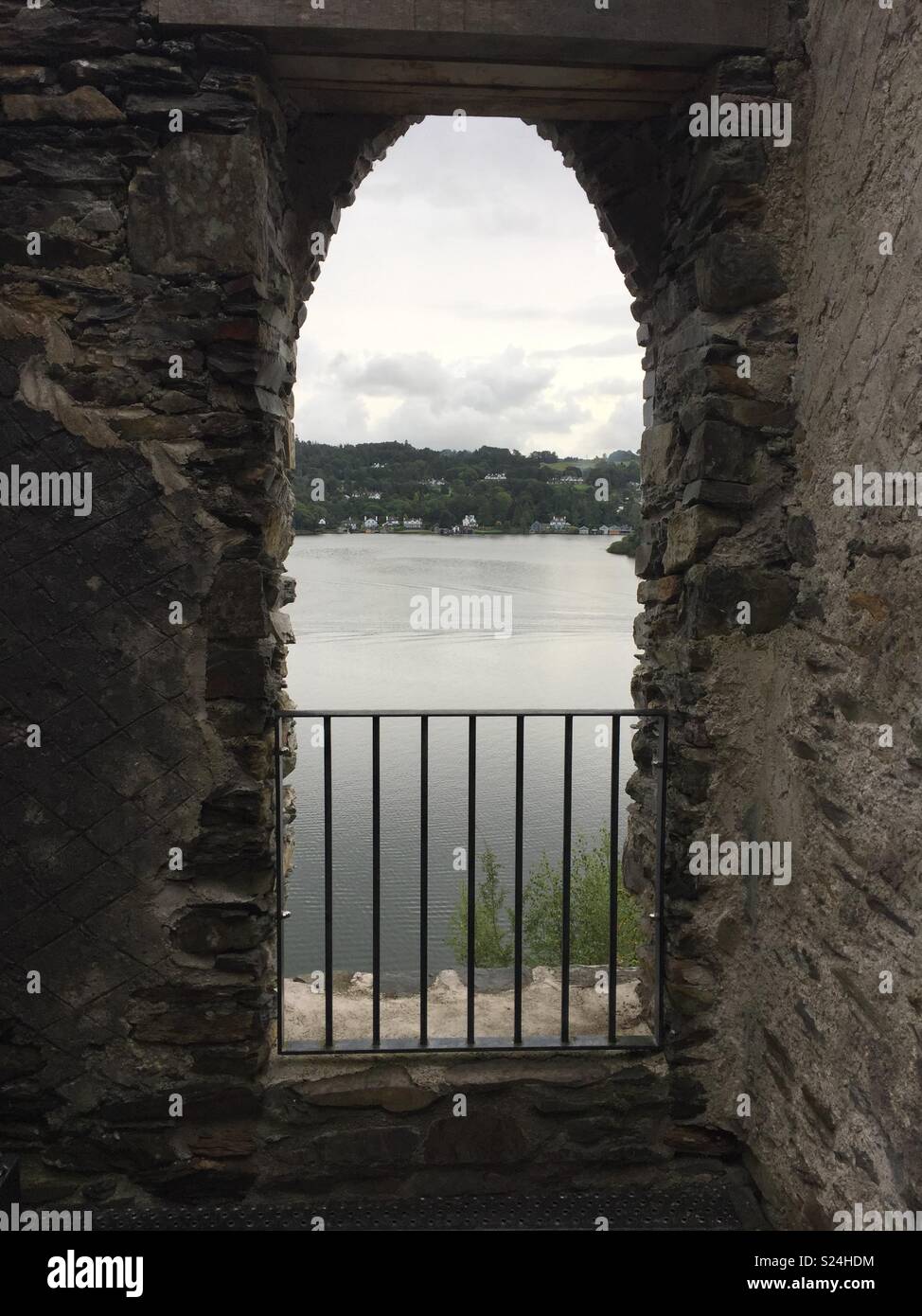 Castle window view Stock Photo - Alamy